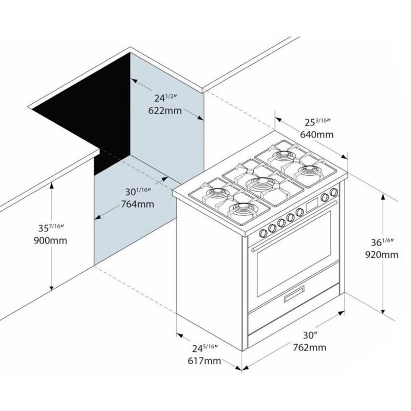Porter & Charles Dual Fuel FEG76B3 | Appliance Canada